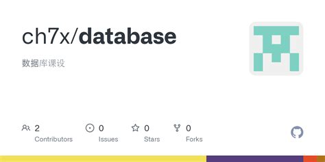 Github Ch7xdatabase 数据库课设