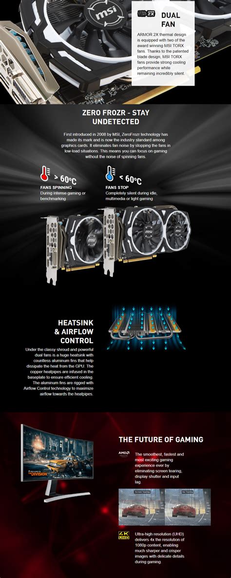 Buy Msi Radeon Rx Armor Oc Gb Msi Rx Armor G Oc Pc Case Gear Australia