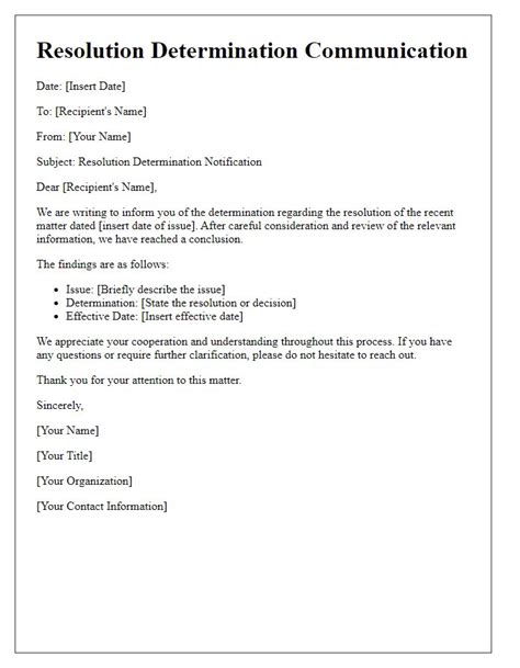 Letter Template For Notifying Dispute Settlement Free Samples In Pdf
