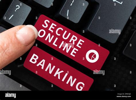 Conceptual Display Secure Online Banking Internet Concept Safe Way Of Managing Accounts Over