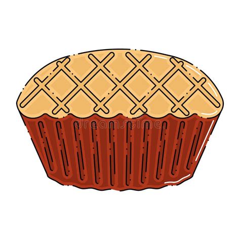 Isolated Colored Autumn Pumpkin Pie Icon Vector Stock Vector