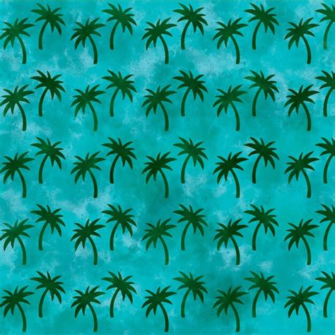 Un Fondo Azul Turquesa Con Palmeras Foto Premium