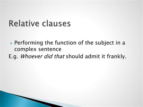 Complex Sentences Nominal Clauses Subject Clauses Extraposed Subject