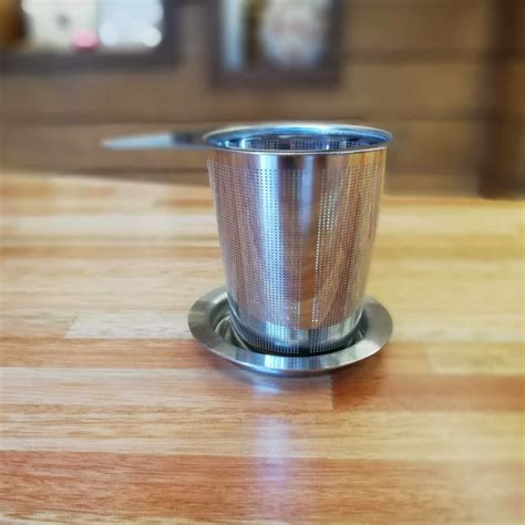 Taza de cerámica para té incluye infusor cerámico con tapa y asa de