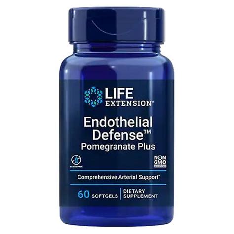 Life Extension Endothelial Defense Pomegranate Plus 60 Softgels Pack