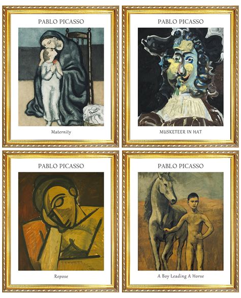 Picasso Wall Art 4 Panelspablo Picasso Printabstract Painting