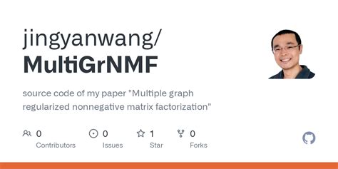 Github Jingyanwang Multigrnmf Source Code Of My Paper Multiple Graph Regularized Nonnegative