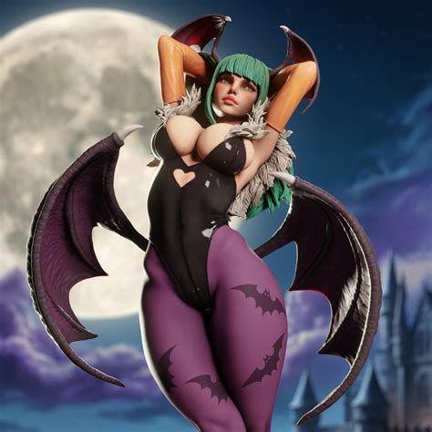 Artstation Morrigan Aensland Darkstalkers Fan Art Statue
