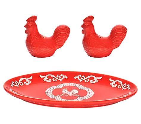 Temp Tations Doodle Doo 3 Piece Salt And Pepper Set