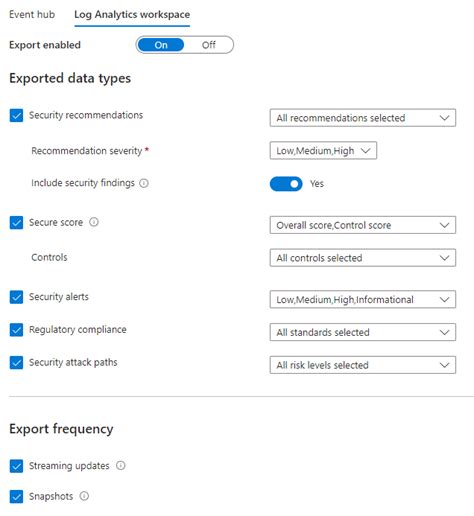 Snapshot Not Working For Continues Export Of Defender For Cloud