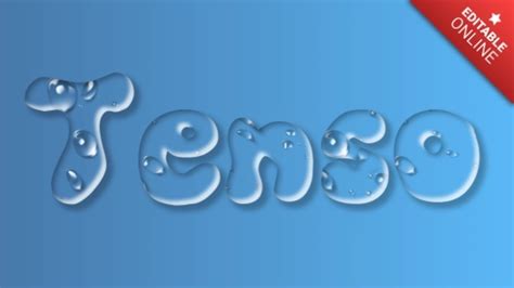 Tenso Liquid Water Text Effect Generator