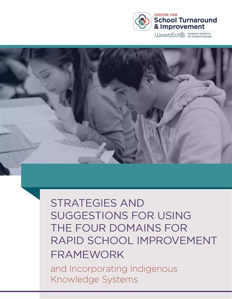 Strategies And Suggestions For Using The Four Domains For Rapid School Improvement Framework And