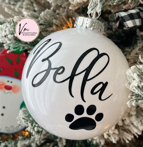 Personalized Christmas Ornamentspets Name Ornamentschristmas Etsy