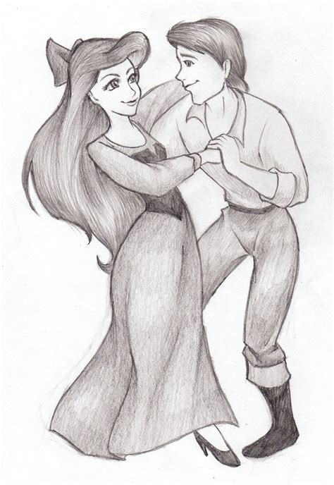 Disney Ariel And Eric Sketch By Kimberly Castello On Deviantart