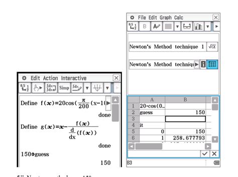 Methods Exam Newtons Method On The Cas Rvce