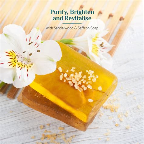 Ayurvedic Bath Soap Sandalwood And Saffron Herbal Bathing Bar Ashpveda