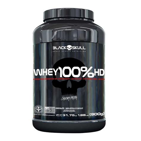 Whey 100 Hd Black Skull Chocolate 900g Alexfarma