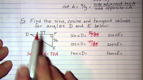 Trig Functions Of Acute Angles Youtube
