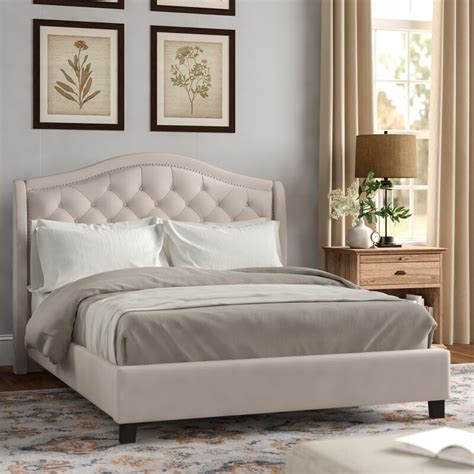 Three Posts™ Laron Queen Upholstered Low Profile Platform Bed And Reviews