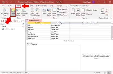 Access 365 Table Structure