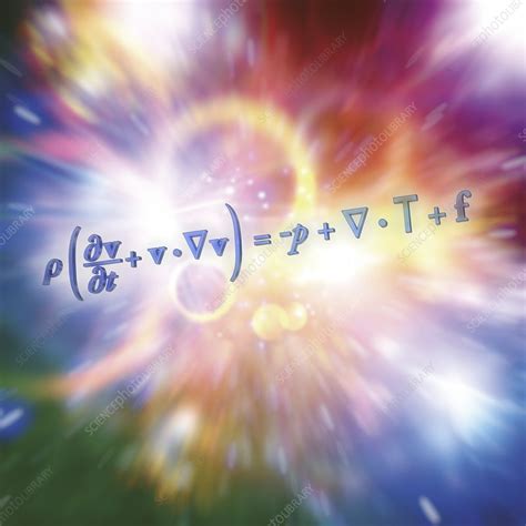 Navier Stokes Equation Stock Image C020 8909 Science Photo Library