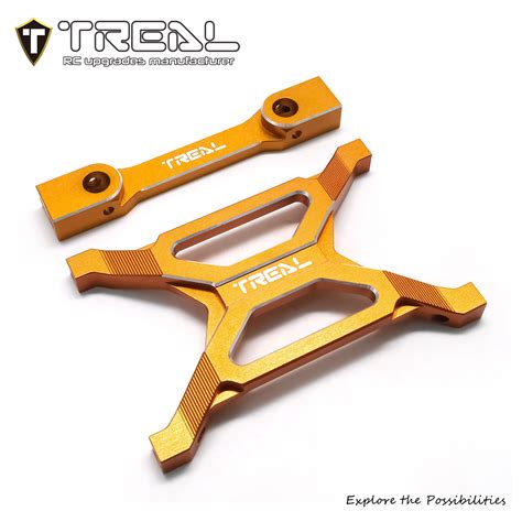 TREAL SCX10 Pro Rear Chassis Brace Post Mount Aluminum 7075 CNC Billet