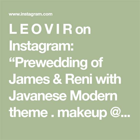 Prewedding Of James And Reni With Javanese Modern Theme