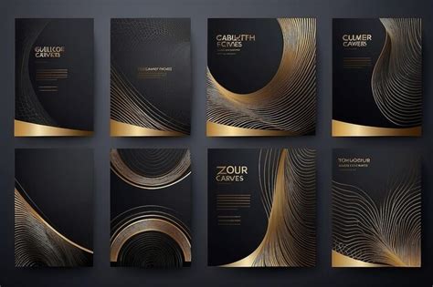 Technology Cover Background Design Set Luxury Premium Ai Generated Image