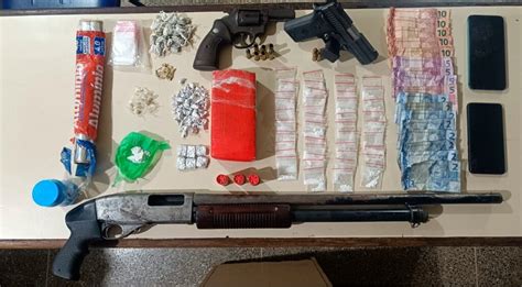 Três armas de fogo e drogas são apreendidas pela PM em Igrapiúna