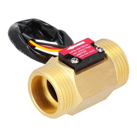 Counter 24v Water Sensor With Npn Output G1 Thread Brass Rate Meter In Line Flowmeter For Plc