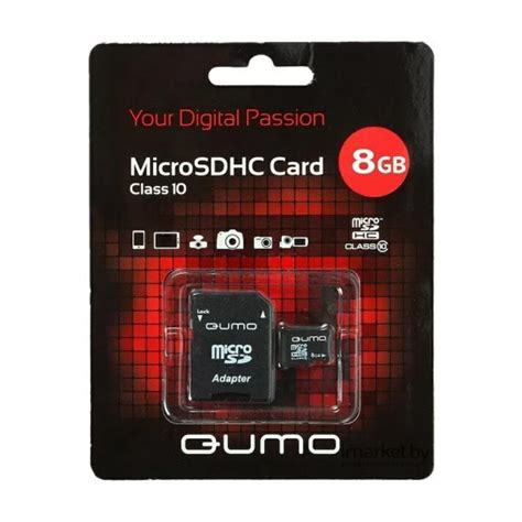 Карта памяти QUMO microSDHC 8Gb Class10 UHS I с адаптером SD – купить с ...