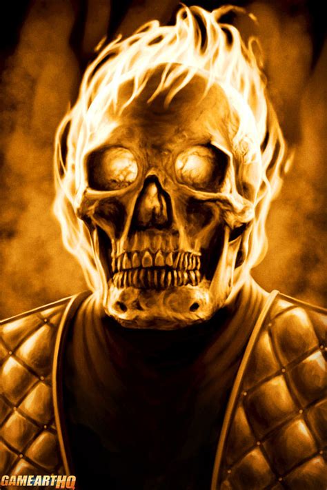 Mortal Kombat Scorpion Skull Drawing