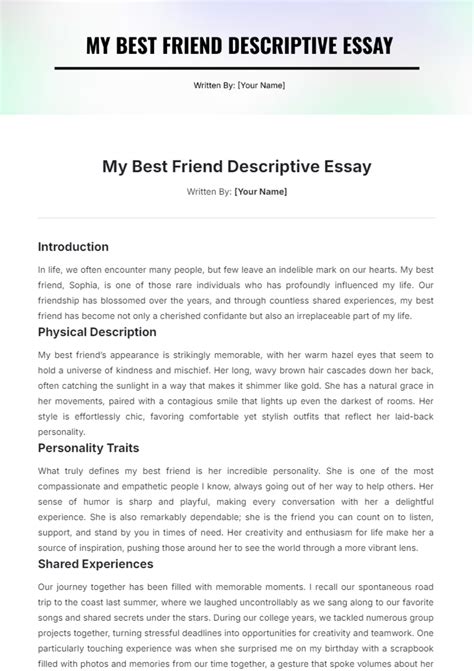 Free Best Friend Templates To Edit Online