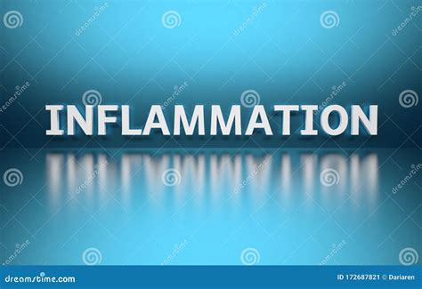 Single Word Inflammation On Blue Background Stock Illustration