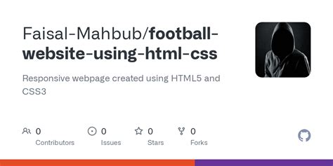 Github Faisal Mahbubfootball Website Using Html Css Responsive