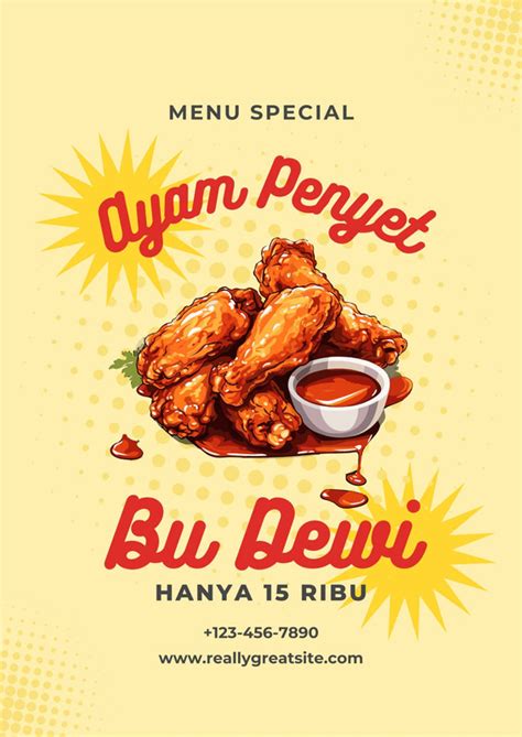 Gratis Contoh Poster Makanan Unik Canva
