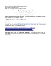 Problem Solving Assignment Pdf CSUS College Of Engineering And