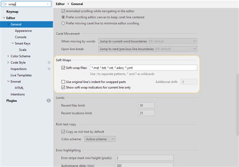 Feature Request Setting To Enable Disable Soft Wrapping By Default