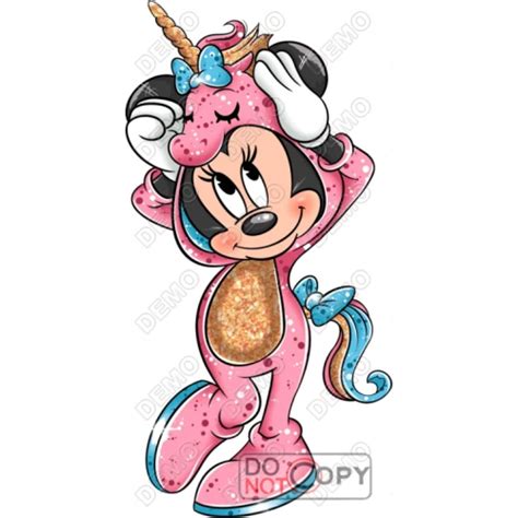 Minnie Mouse Unicorn T Shirt Heat Iron On Transfer Disegni Disney