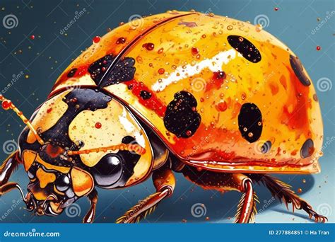 Realistic Ladybug On A White Background Ladybird For Design And