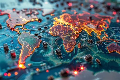 Premium Photo Global Electronics Market World Market Concept On Map