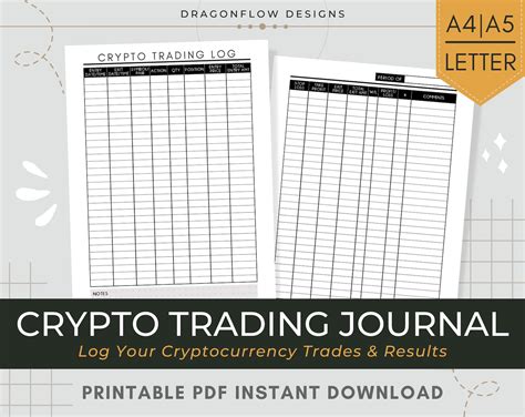 Crypto Trade Journal Template Journal Templates