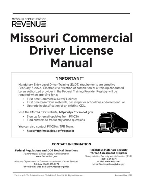 Cdl Manual Pdf Pdf Drivers License Vehicles