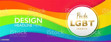 五顏六色的lgbt驕傲月橫幅摘要 彩虹標誌背景與複製空間向量插圖範本向量圖形及更多lgbtqia驕傲月圖片 Lgbtqia驕傲月 商標