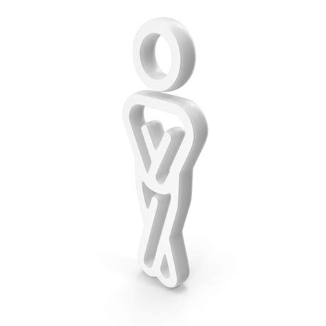 Men Toilet Symbol White 3D Object 2331043033 | Shutterstock