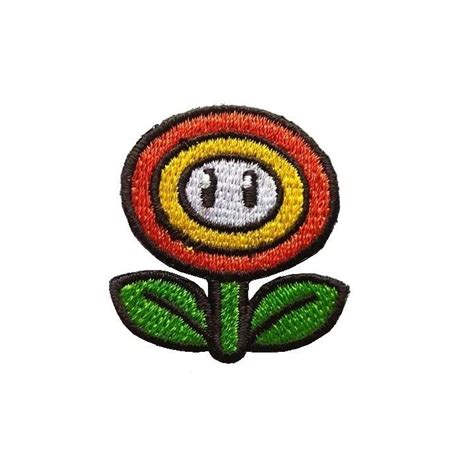 Fire Flower Mario Bros Iron On Patch Hobbies And Toys Stationery
