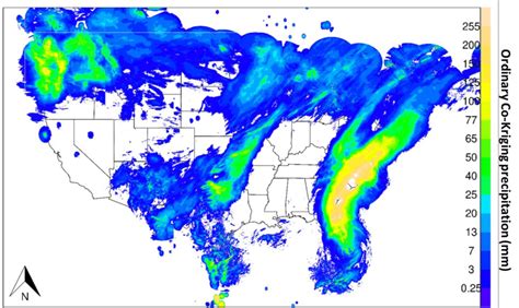 Ordinary Co Kriging Rainfall Map For Oct 1 15 2016 Download Scientific Diagram