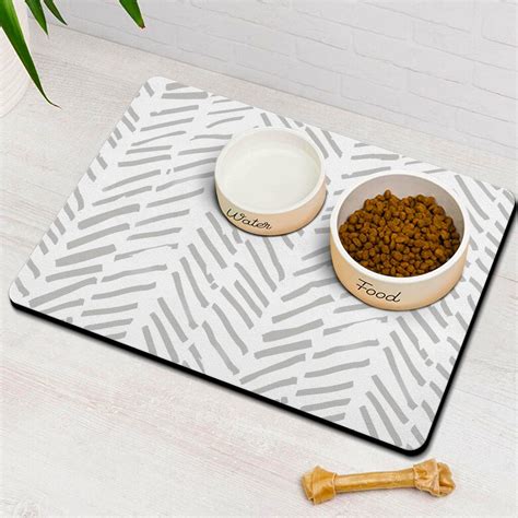 Dog Food Mats For Floors Absorbent Pet Cat Food Mat