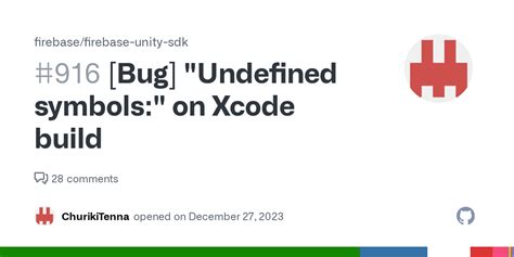 Bug Undefined Symbols On Xcode Build · Issue 916 · Firebase