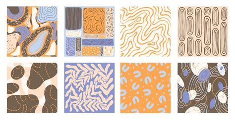 Premium Vector Set Of Patterns Hand Drawn Various Shapes Vector